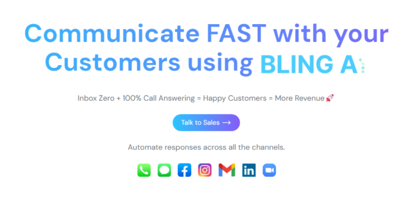 With Bling AI | Automate All Your Communication Channels