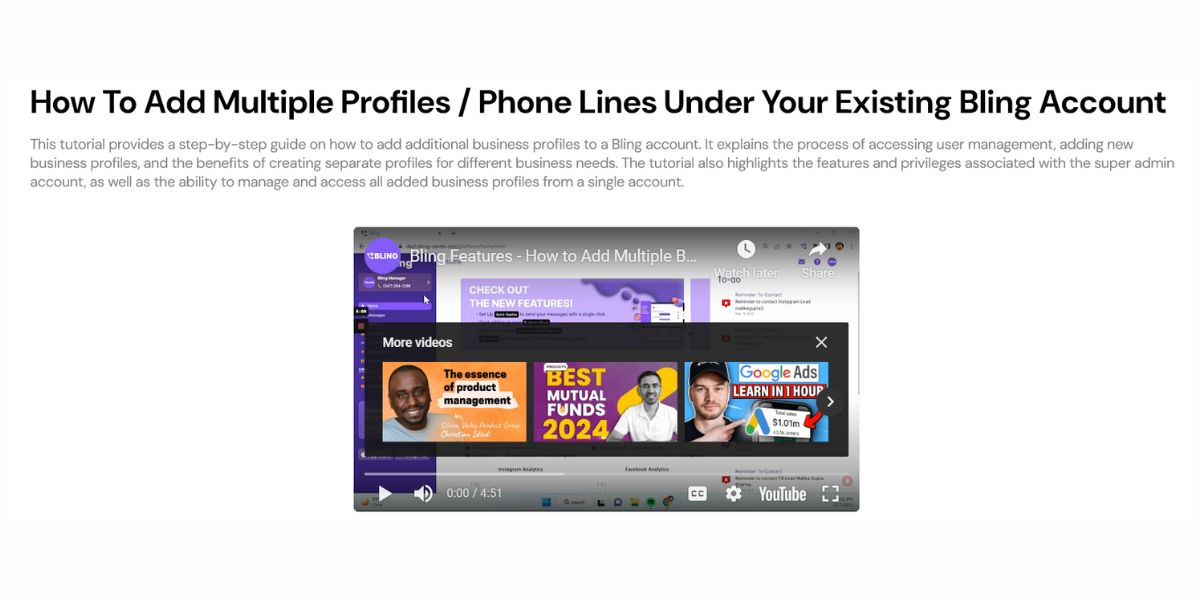 Bling | Add Multiple Profiles/Phone Lines