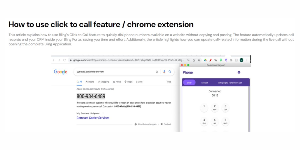 Bling | Click to Call Chrome Extension