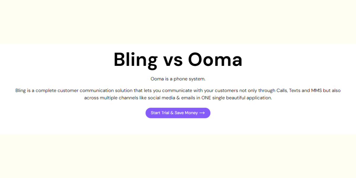 Ooma alternative Bling | Bling vs Ooma Comparison