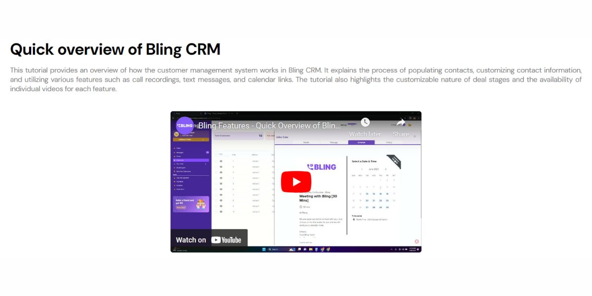 Quick Overview Of Bling CRM