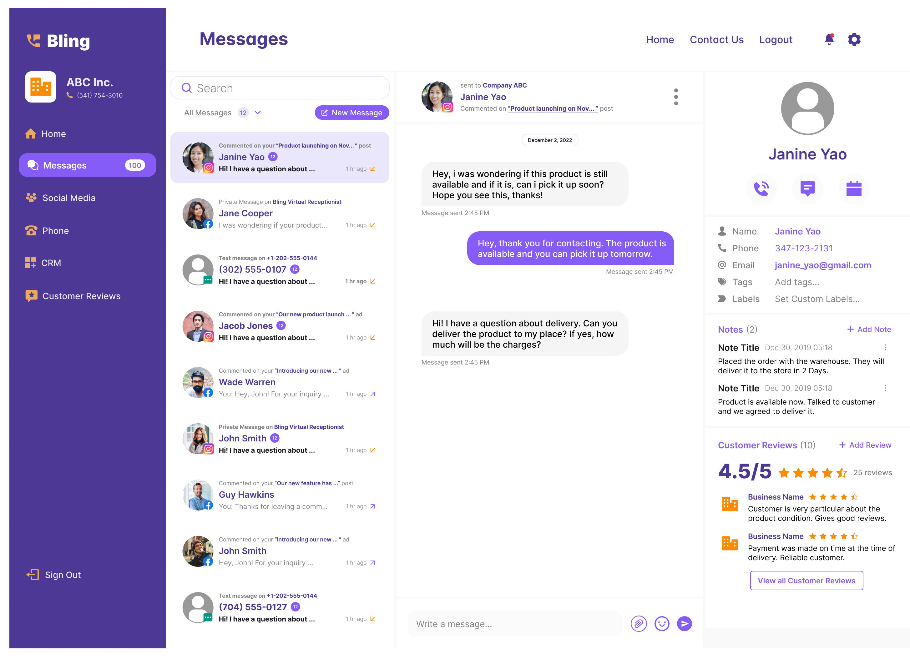 Bling | All-In-One Customer Communication Platform